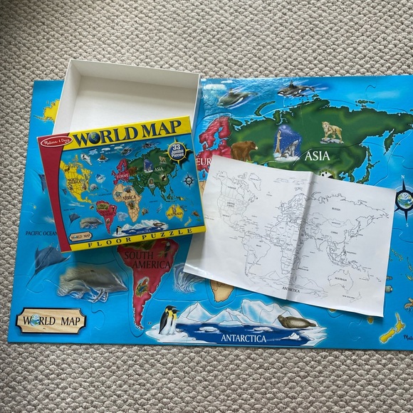 Melissa & Doug | Toys | Melissa Doug World Map Puzzle | Poshmark